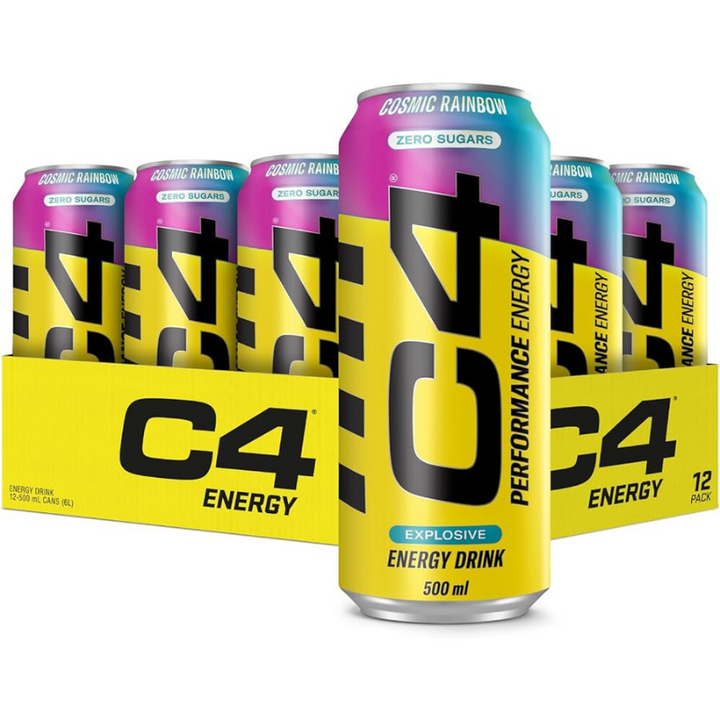 C4 Energy Cosmic Rainbow Zero Sugar Can 500ml PMP £1.65 (Case of 12 ...